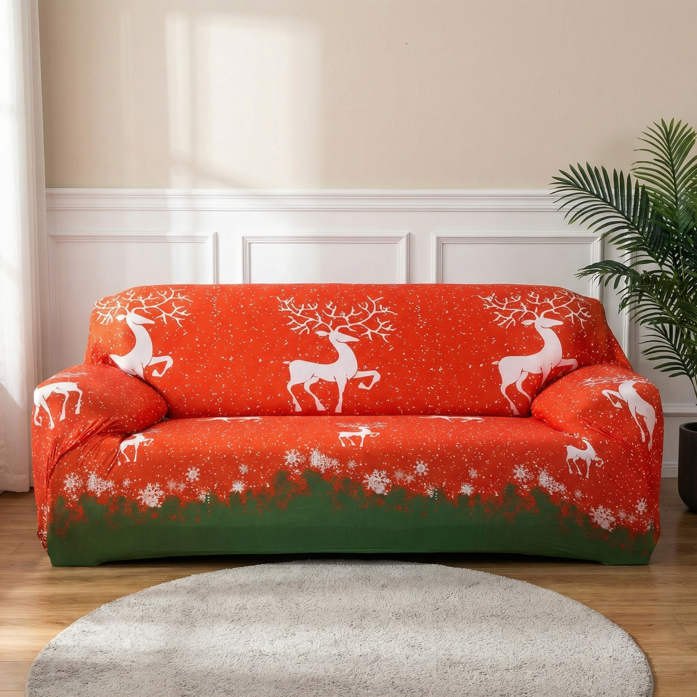 Premium Christmas Sofa Covers for Living Room – PerfenQ
