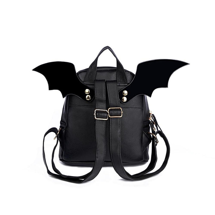 Cute Gothic Bat Wings Backpack Small Black Purse for Women & Teens ...